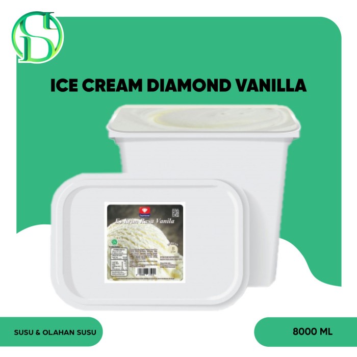 Jual Ice Cream Diamond Es Krim Vanilla 8 Liter | Shopee Indonesia