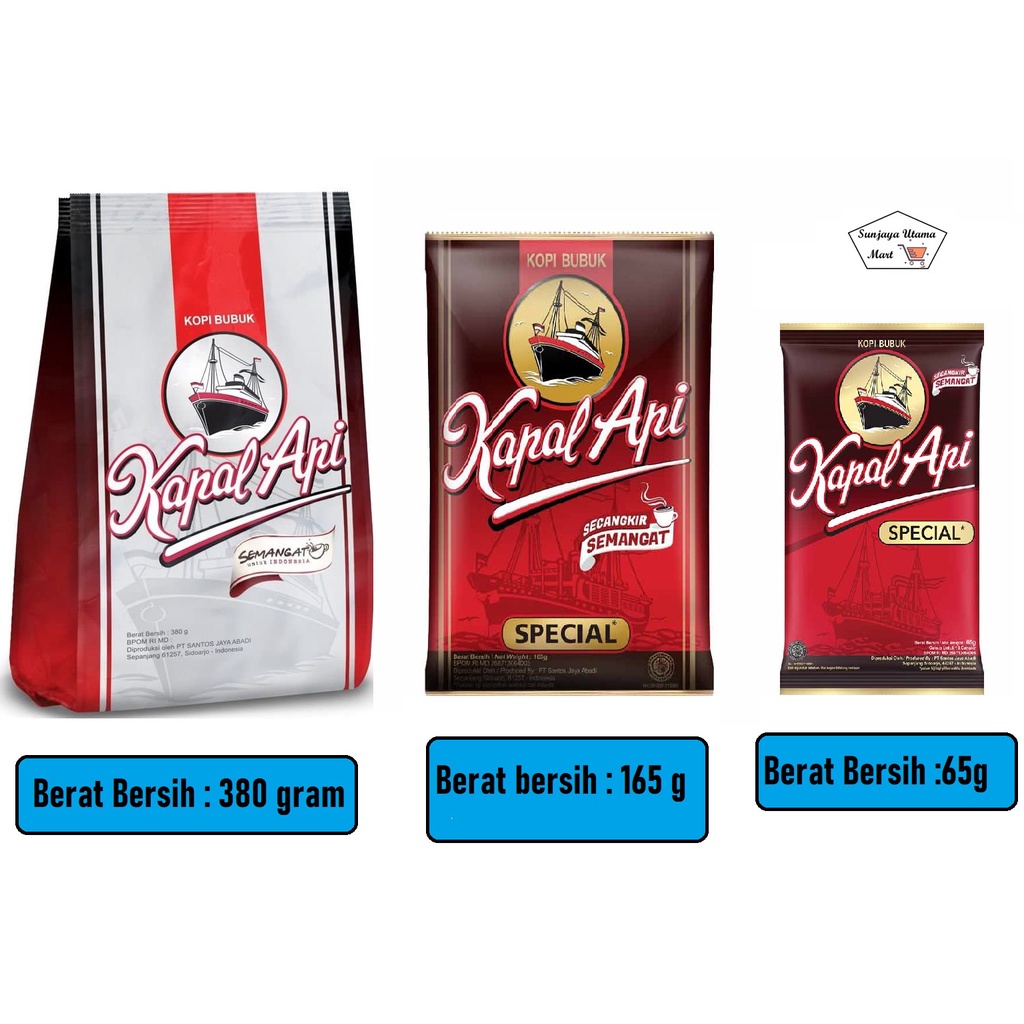 Jual Kopi Kapal Api 60g/160g/350g-Kopi Kapal Api Bubuk Instan | Shopee ...