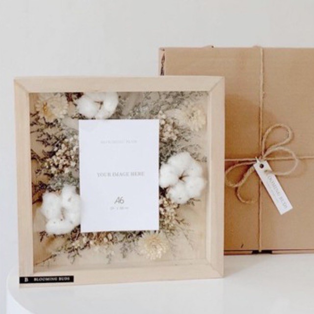Jual Wood Frame with dried flowers | Shopee Indonesia