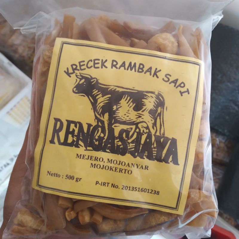 Jual Kerupuk Kulit Sapi Mentah 500g Mudah Digoreng Krupuk Kulit Krecek ...