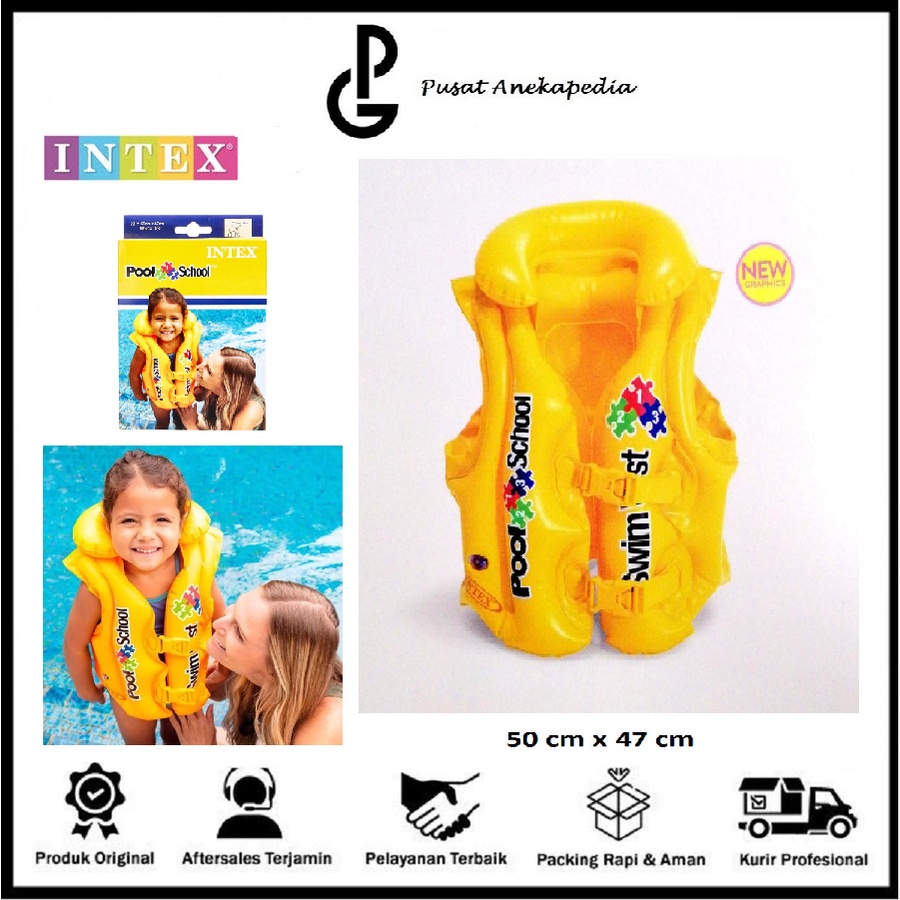 Jual 58660 Intex Baju Jaket Ban - Rompi Pelampung Renang Anak ...