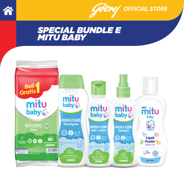 Jual Mitu Baby Hair Lotion 100 mL + Mitu Baby Cologne Green Spray 100 ...