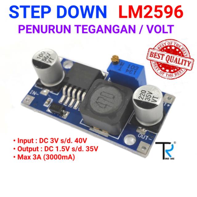Jual LM2596 Step Down DC to DC 3A Modul Penurun Tegangan Volt Voltase ...