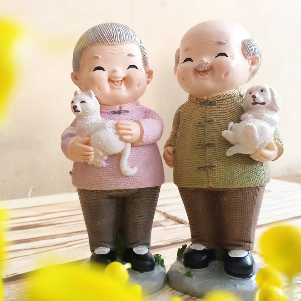 Jual Pajangan Rumah Kado Ulang Tahun GRANDPA GRANDMA DOG AND CAT ...