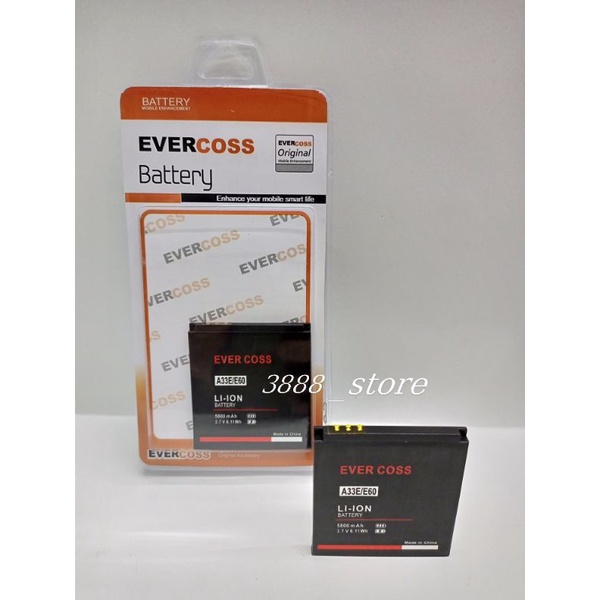 Jual Baterai Evercoss A33E Battery Evercross E60 Batterai Double Power Batrai Doble power Batre ...