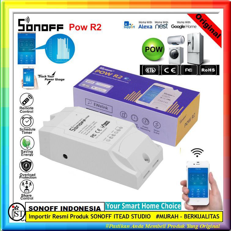 Jual Sonoff POW R2 WIFI Power Consumption Monitor Wireless Switch Smart ...