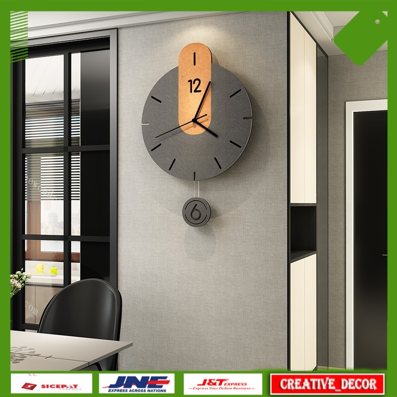 Jual Jam Dinding Aesthetic Dekorasi Dinding MDF Wood Board Wall Clock ...