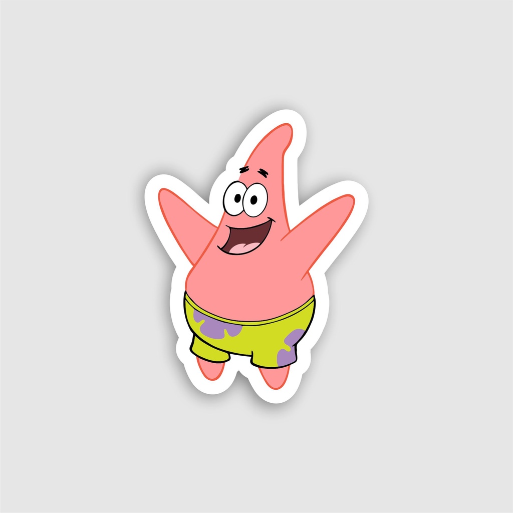 Jual Stiker Sticker Brand Logo Patrick Star Vinyl Skate surf Band ...