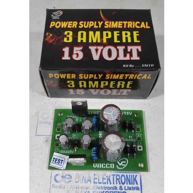 Jual KIT SIMETRIS SUPLAY CT 15 VOLT PAKAI TRANSISTOR | Shopee Indonesia
