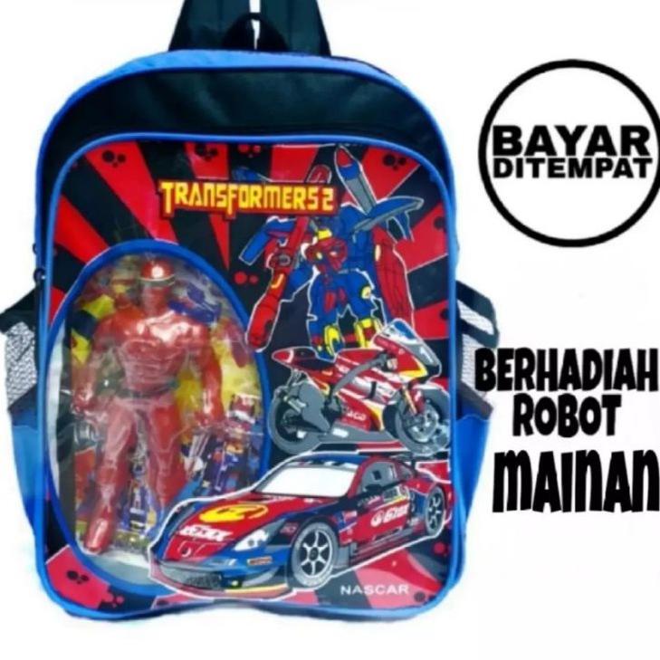 Jual Sudah READY.. Tas Ransel Anak TK Transformer Hadiah Robot Karakter ...