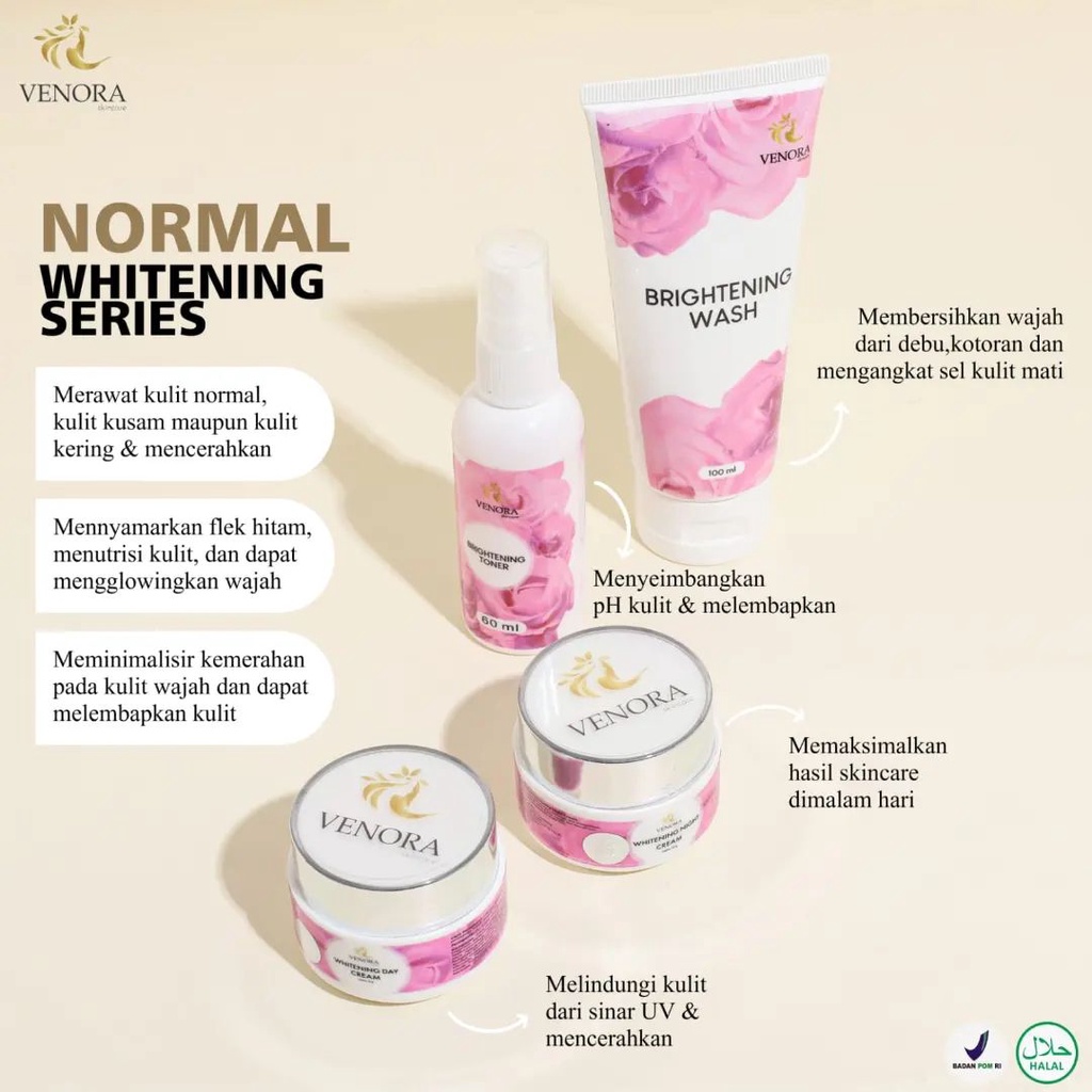 Jual VENORA SKINCARE WHITENING SERIES | Shopee Indonesia