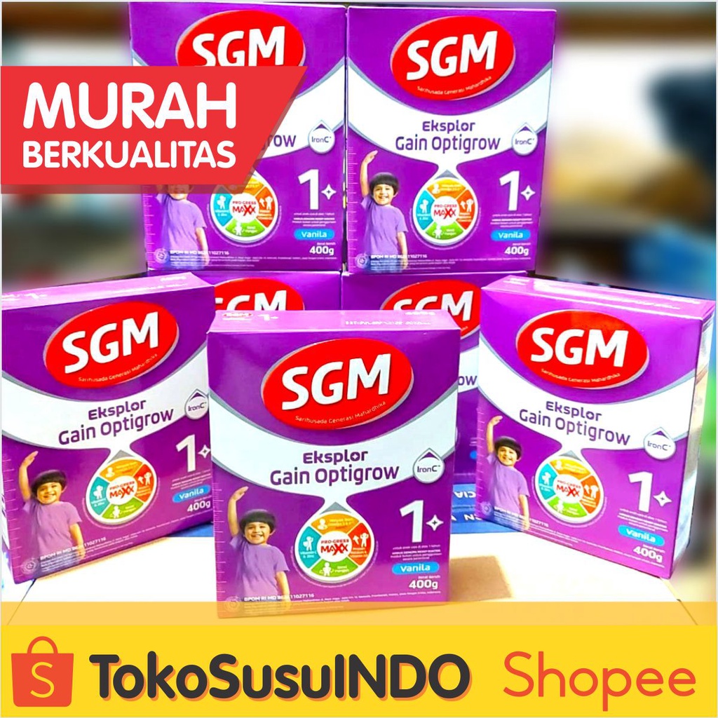 Jual SGM Eksplor Explor Gain Optigrow 1+ 400gr | Shopee Indonesia