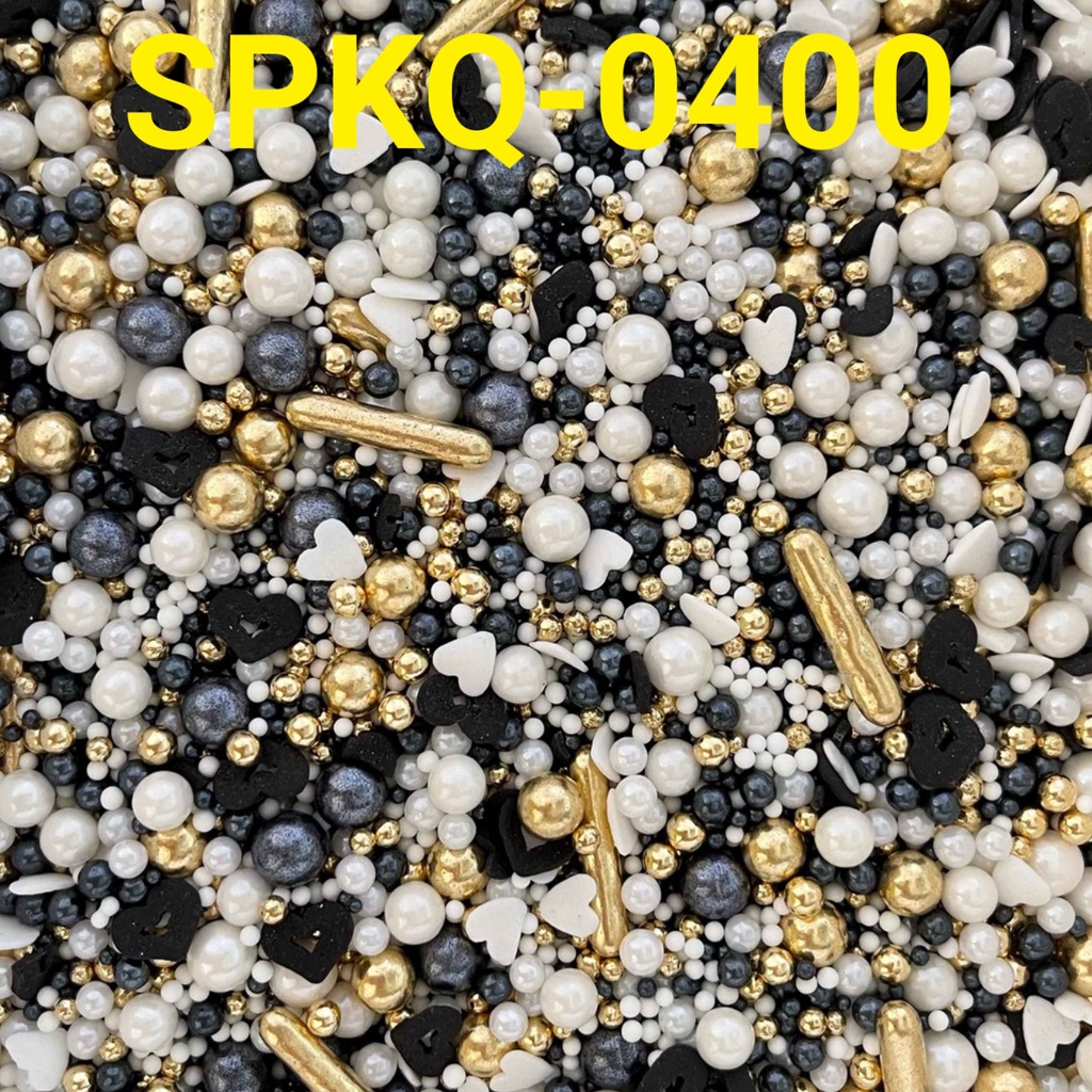 Jual SPKQ-0400 Sprinkles springkel trimit 250gr mutiara hitam putih ...