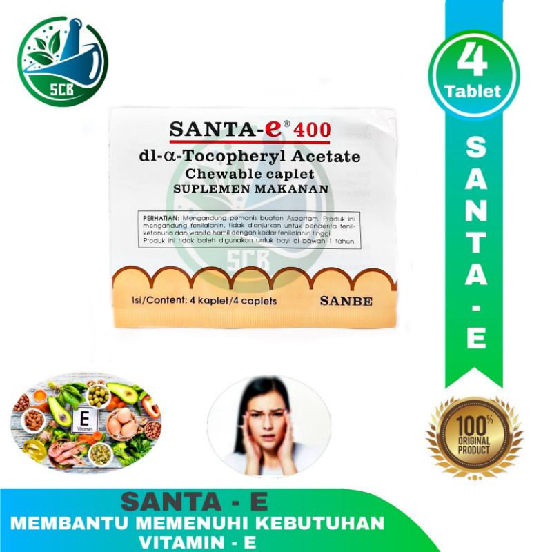 Jual Santa E Tablet isi 4 tablet - Obat untuk memenuhi kebutuhan ...