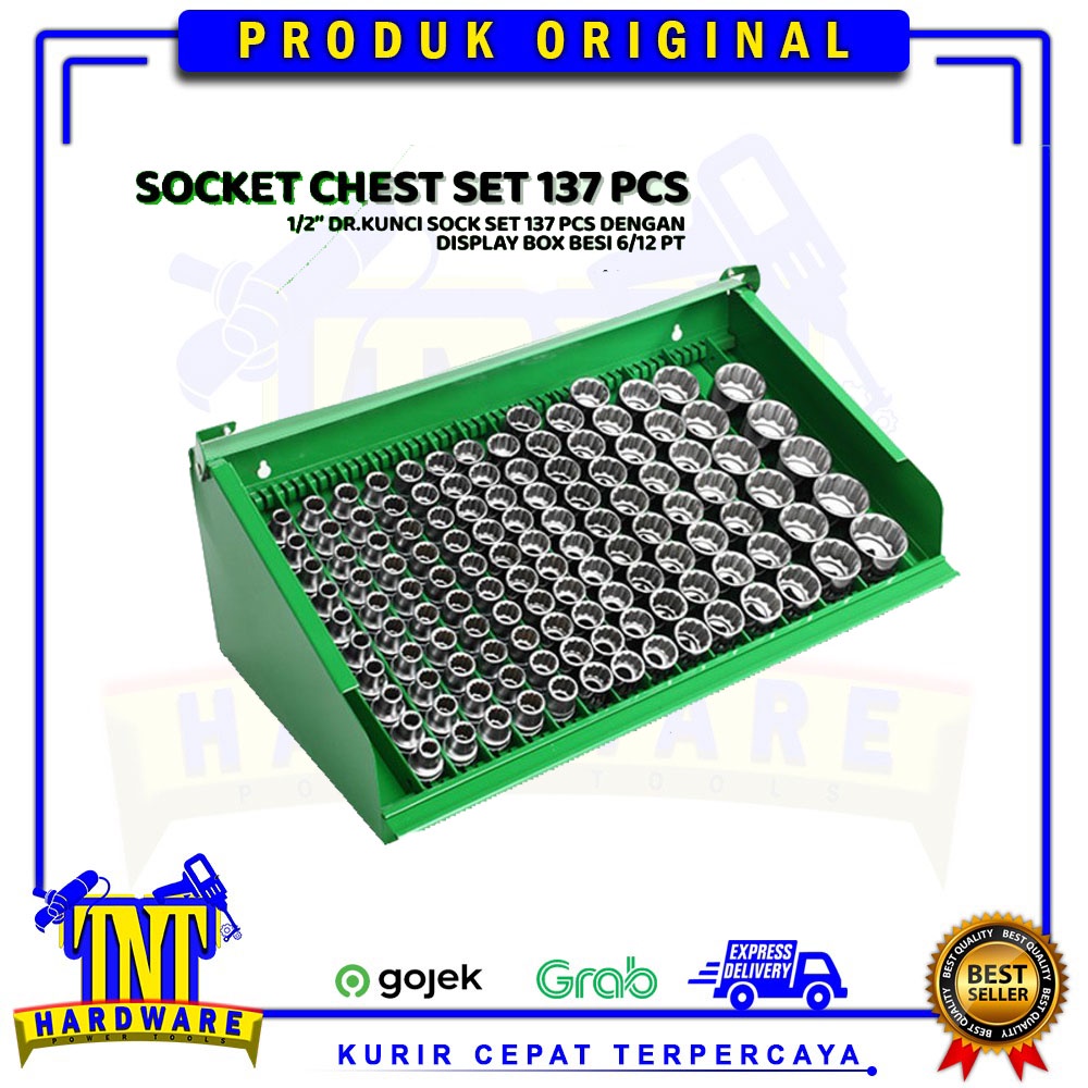 Jual TEKIRO Socket Chest Set 1/2" 137 PCS - Kunci Sock Set 137 Pcs 1/2 ...