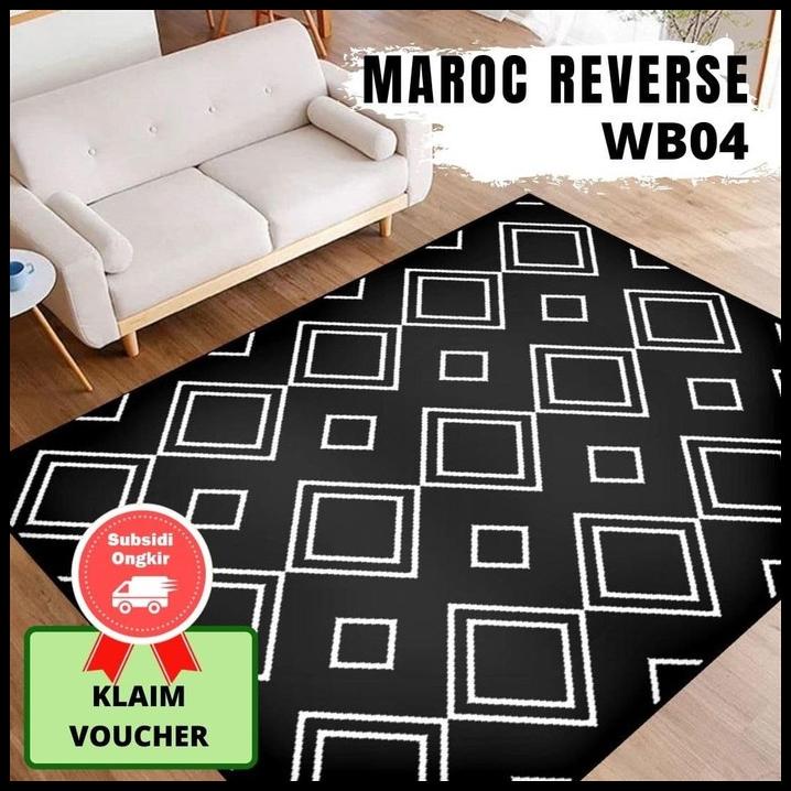 Jual Maroc Karpet Lantai 210X300 Wb04 Full Black | Shopee Indonesia