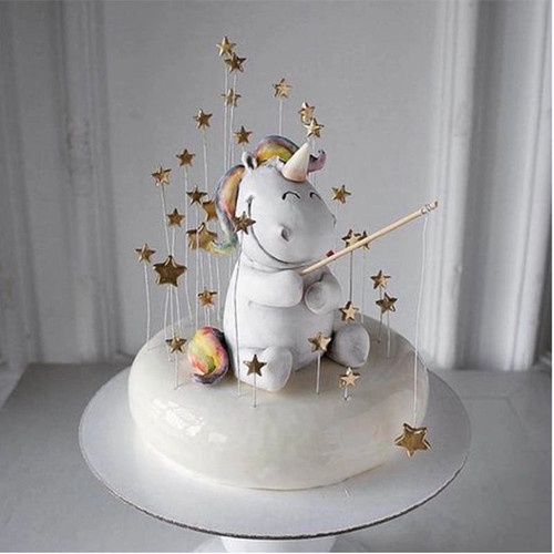 Jual Cake Topper BINTANG LOVE mini/ Toper kue STAR HATI gold silver ...