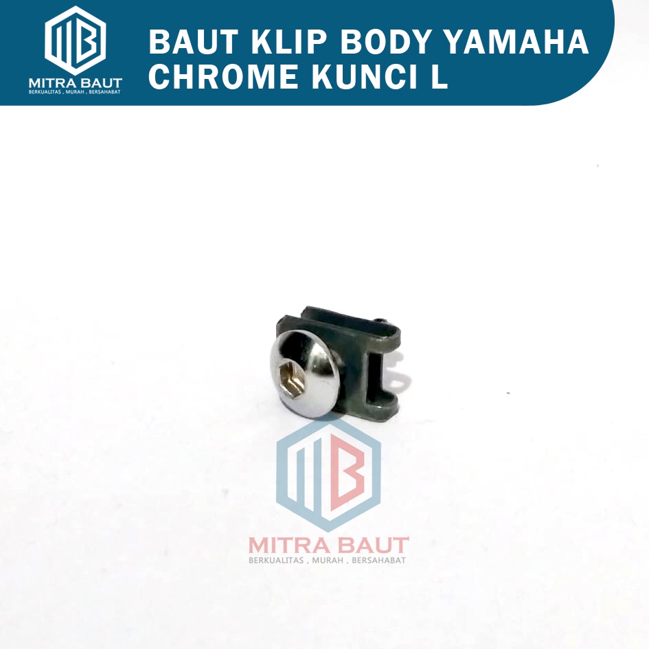 Jual [ Grosir ] Baut Klip Body Motor Yamaha 5x16 Krom Kunci L / Baut ...