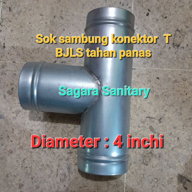 Jual Konektor T 4 in flexible ducting BJLS tahan panas / sok sambung Te ...