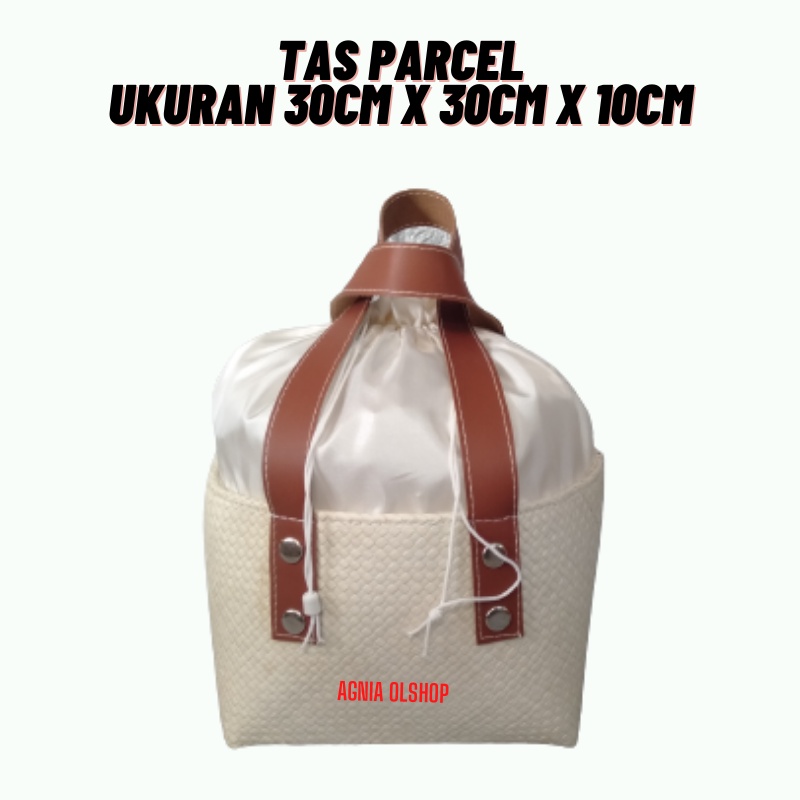 Jual Tas Parcel Anyaman (Ukuran 30cm x 30cm x 10cm) Tali Kulit SIntetis ...