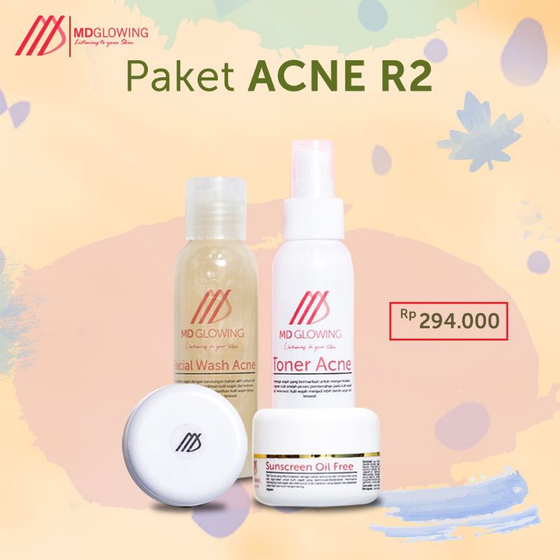 Jual MDGLOWING Paket Acne R2 by MD GLOWING | Shopee Indonesia