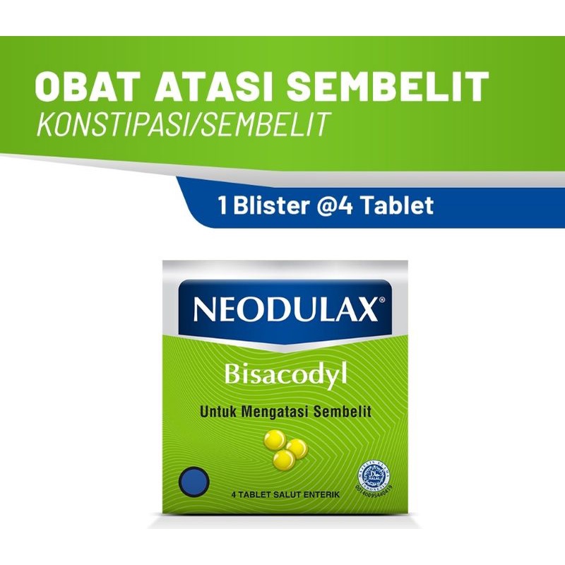 Jual Neodulax Bisacodyl obat sembelit isi 4 tablet | Shopee Indonesia
