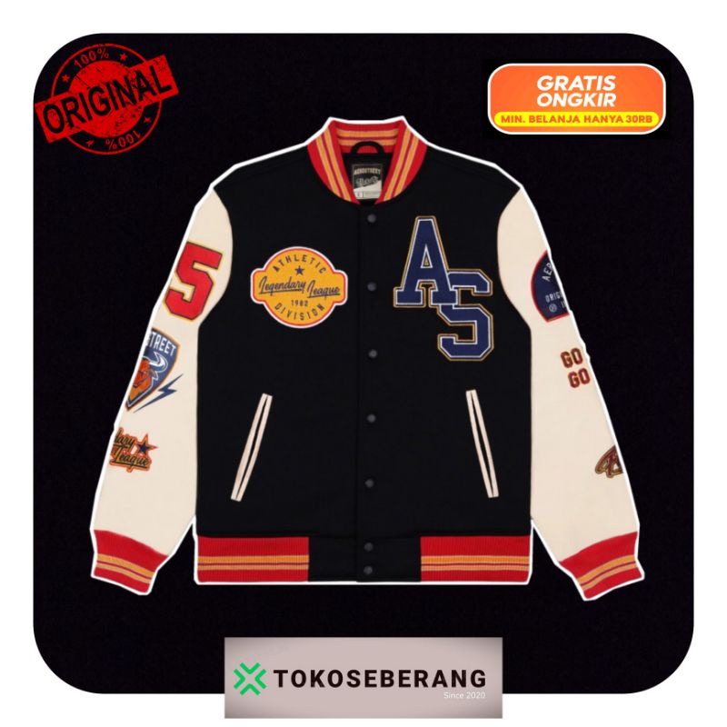 Jual Aerostreet Varsity Jacket Merah Batch 3 - Batch 1 dan Batch 2 ...