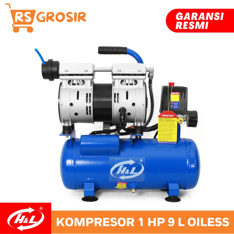 Jual H&L 1 HP 9L Oiless Compressor Kompresor Angin Listrik Air Compressor | Shopee Indonesia