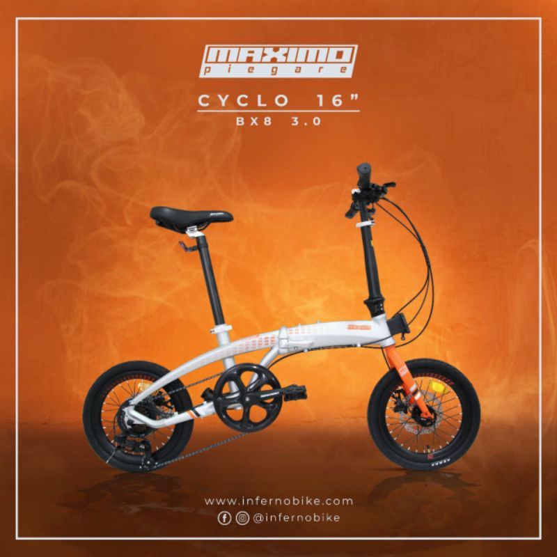 Jual sepeda lipat Maximo Piegare Cyclo 20 inch BX8 3.0 Alloy | Shopee ...