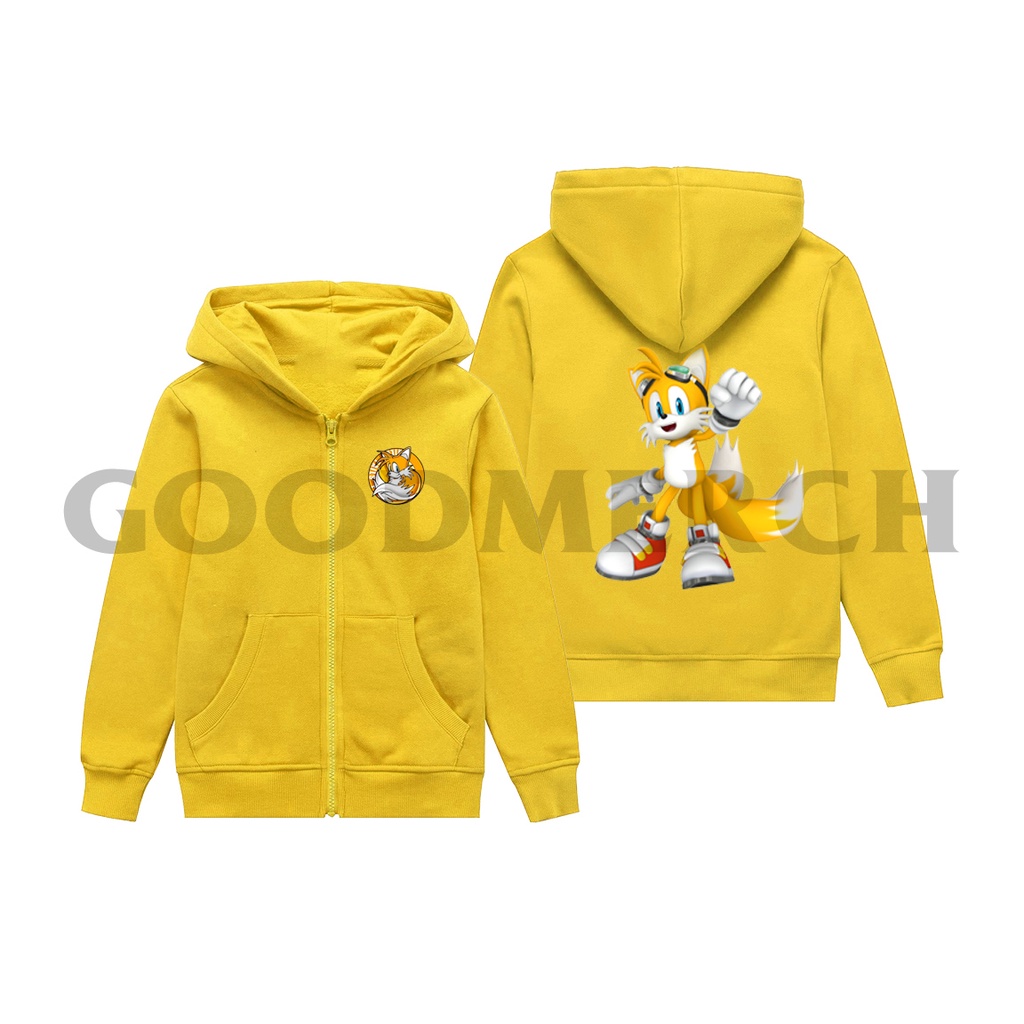 Jual JAKET HOODIE ZIPPER ANAK TAILS SONIC THE HEDGEHOG | Shopee Indonesia