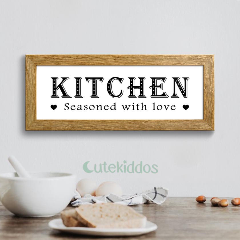 Jual Hiasan Dinding Dekorasi Dapur Kitchen Sign Seasoned With Love ...