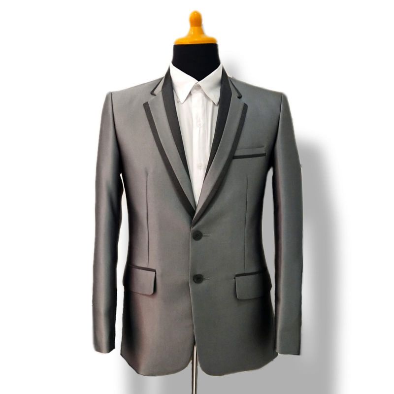 Jual JAS PENGANTIN/JAS WEDDING/JAS FORMAL SEMI WOOL - GREY | Shopee ...