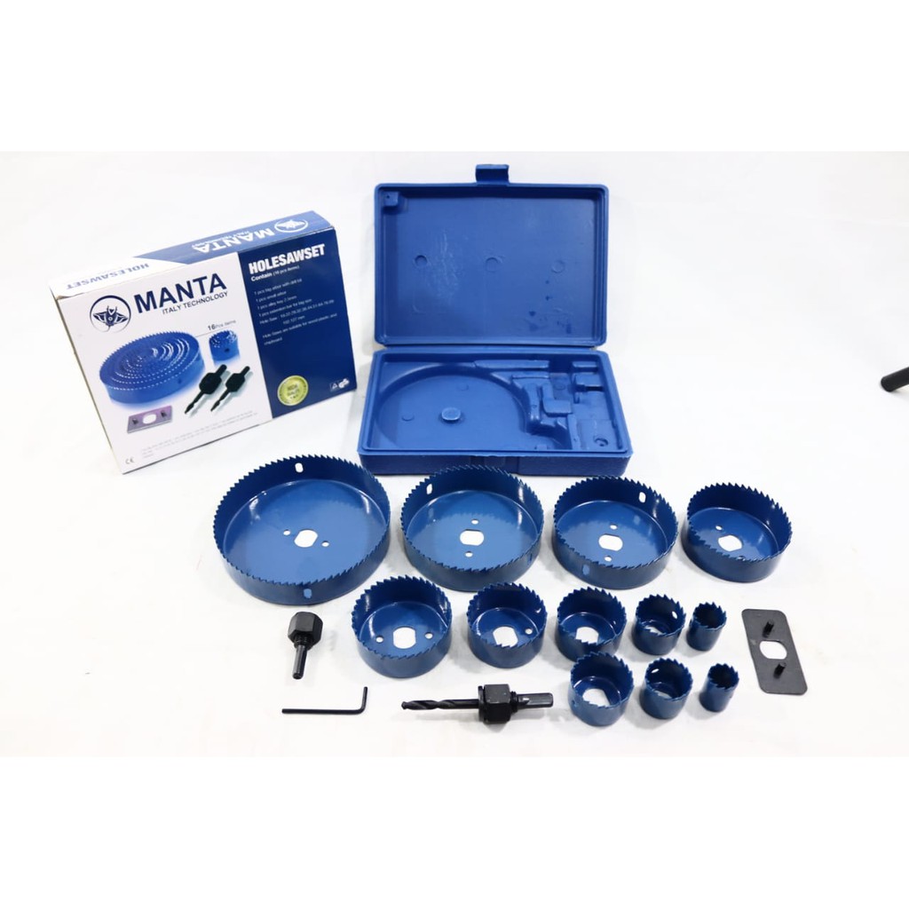 Jual MANTA HOLE SAW SET TOOL KIT - MATA BOR KAYU PELUBANG PIPA ...