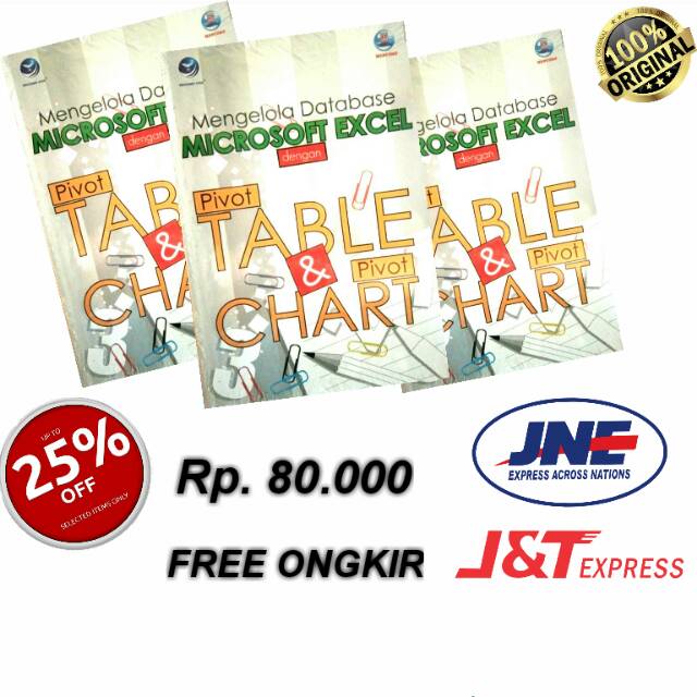 Jual Buku MENGELOLA DATABASE MICROSOFT EXCEL dengan PIVOT TABLE & CHART PRIVAT | Shopee Indonesia