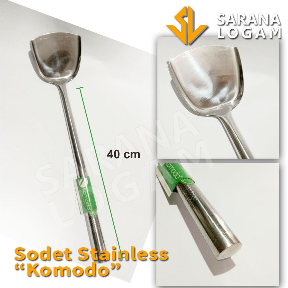 Jual Sodet stainless komodo 40 cm / Sutil Spatulla stainless | Shopee ...