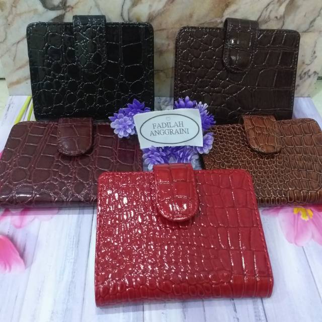 Jual Dompet kartu dan uang model croco atau kulit buaya | Shopee Indonesia