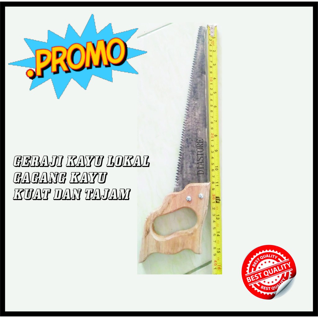 Jual promo geraji besi gagang kayu gergaji tajam alat tukang bangunan ...