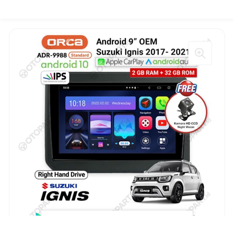 Jual Head unit Android Auto Carplay Suzuki Ignis 9 inch | Shopee Indonesia