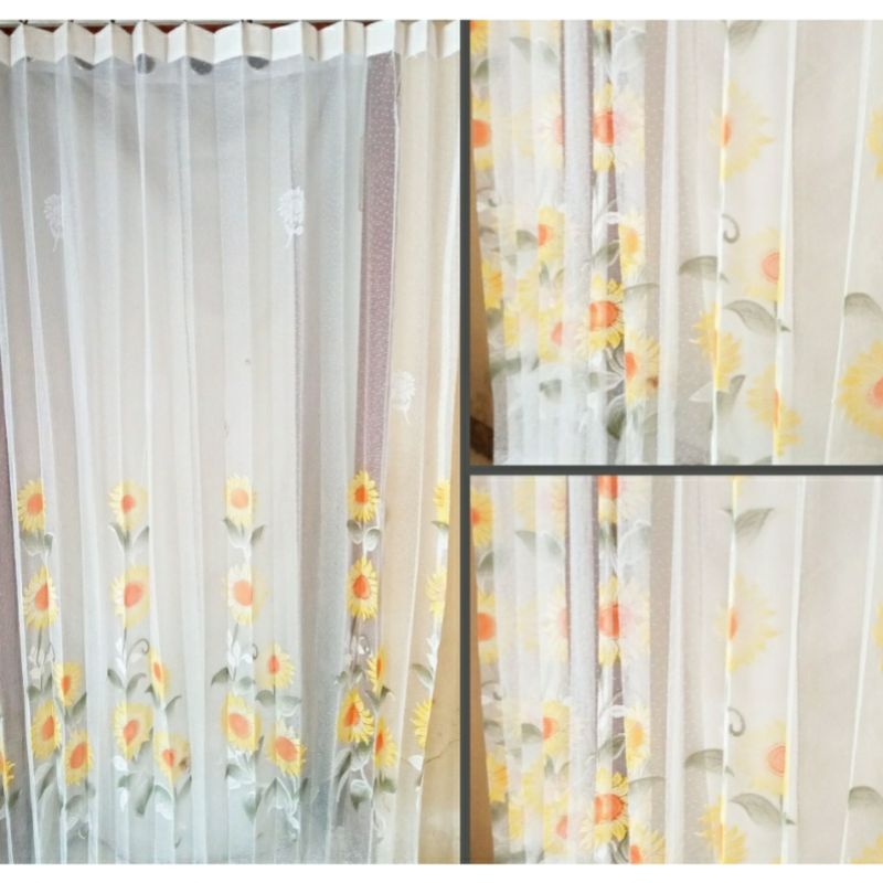 Jual Gorden Vitrase motif matahari/vintage selambu (daleman girden ...