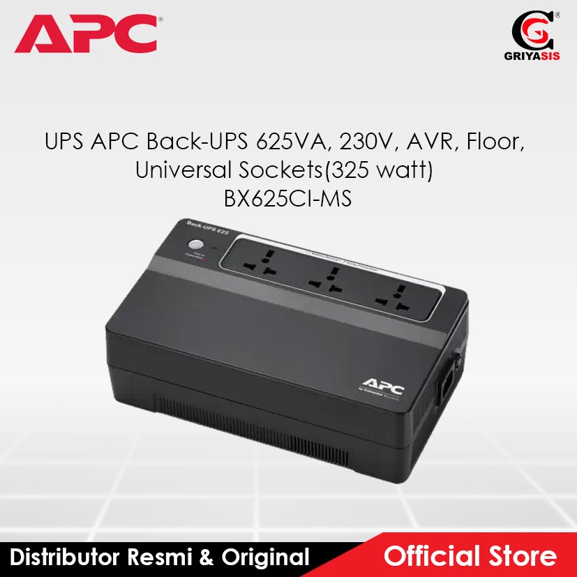 Jual UPS APC Back-UPS 625VA 230V AVR Universal Sockets 325 watt BX625CI-MS | Shopee Indonesia