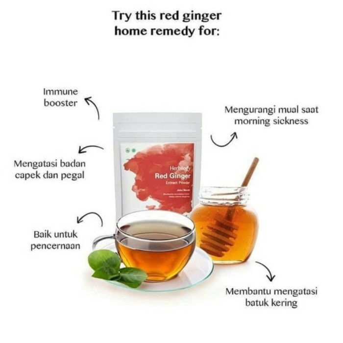 Jual HERBILOGY Red Ginger Extract Powder Jahe Merah Immune Booster ...