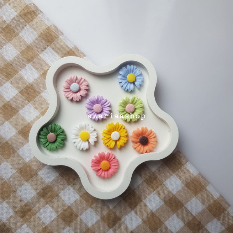 Jual resin clay bunga daisy mix 10pcs | Shopee Indonesia