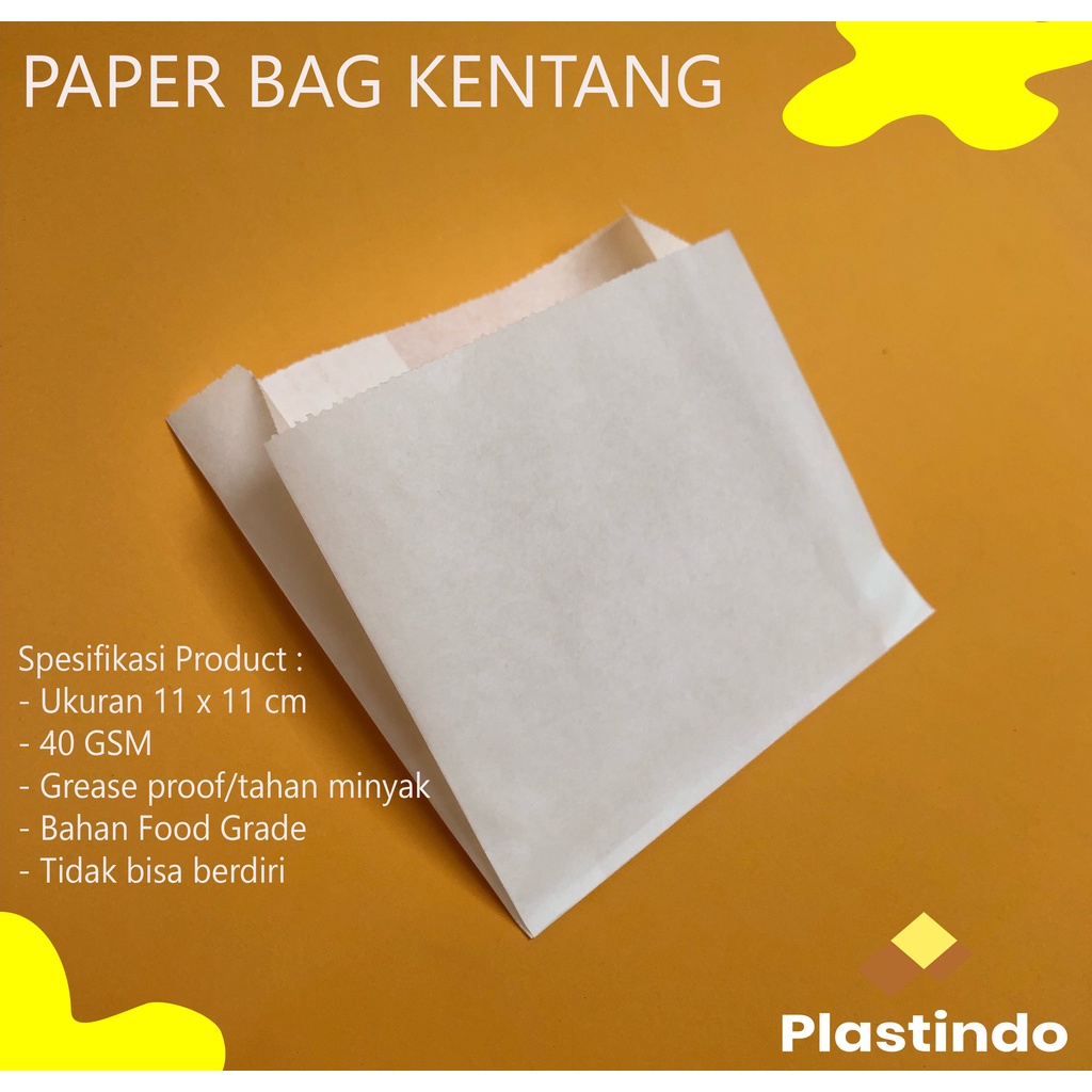 Jual Paper Kentang/POKPOK/Kantong Kertas | Paper Bag Putih Kentang isi ...