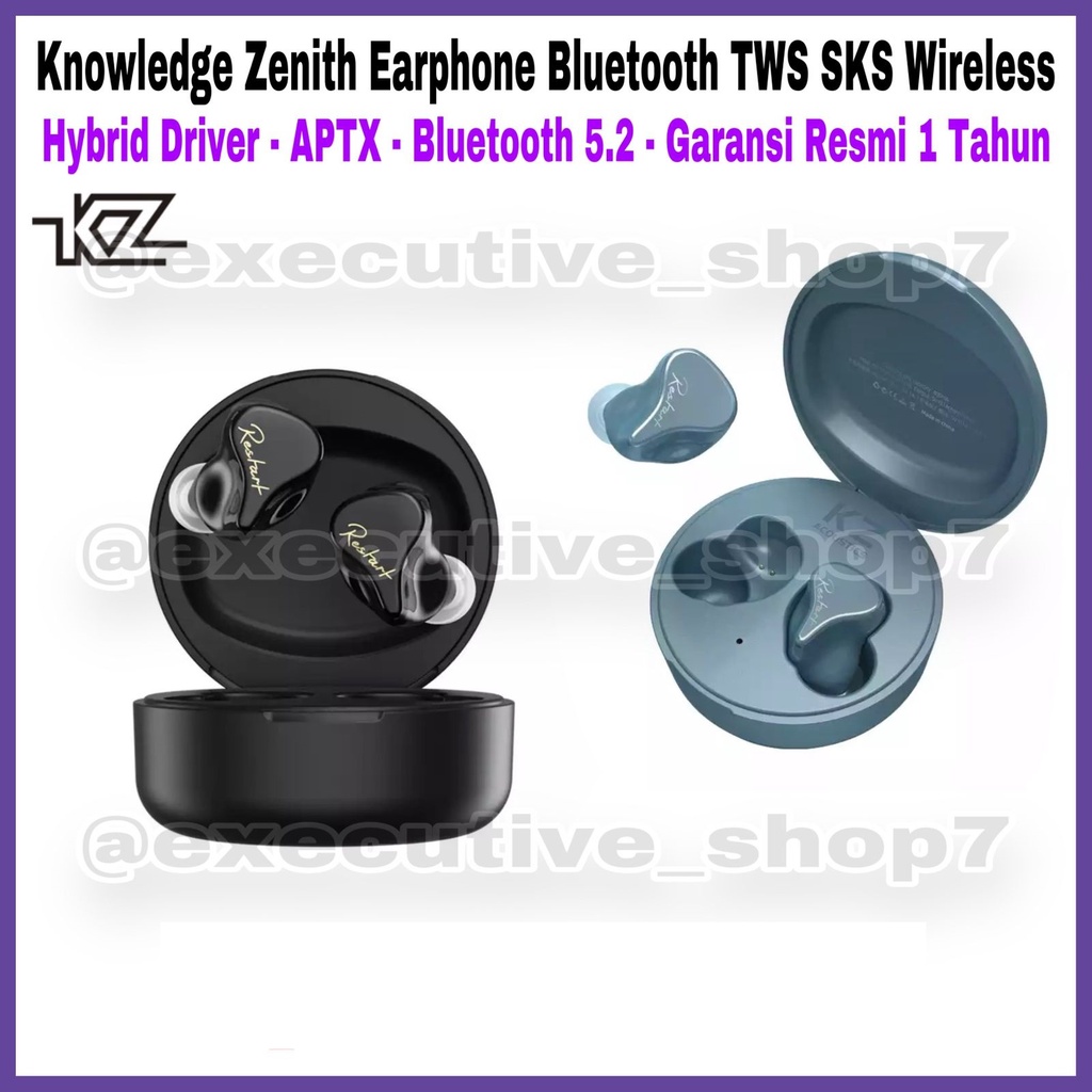 Jual Knowledge Zenith Earphone Bluetooth TWS KZ SKS Wireless - Hybrid Driver - APTX - Bluetooth ...