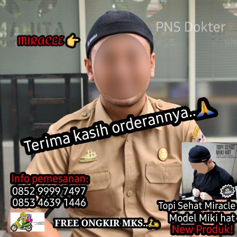 Jual TOPI SEHAT MIRACLE ASLI SEGEL ORIGINAL! | Shopee Indonesia