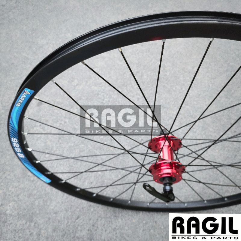 Jual WHEELSET SEPEDA 26 ARAYA 925B VELG RIMS RIM DOUBLE WALL LUBANG 32 ...