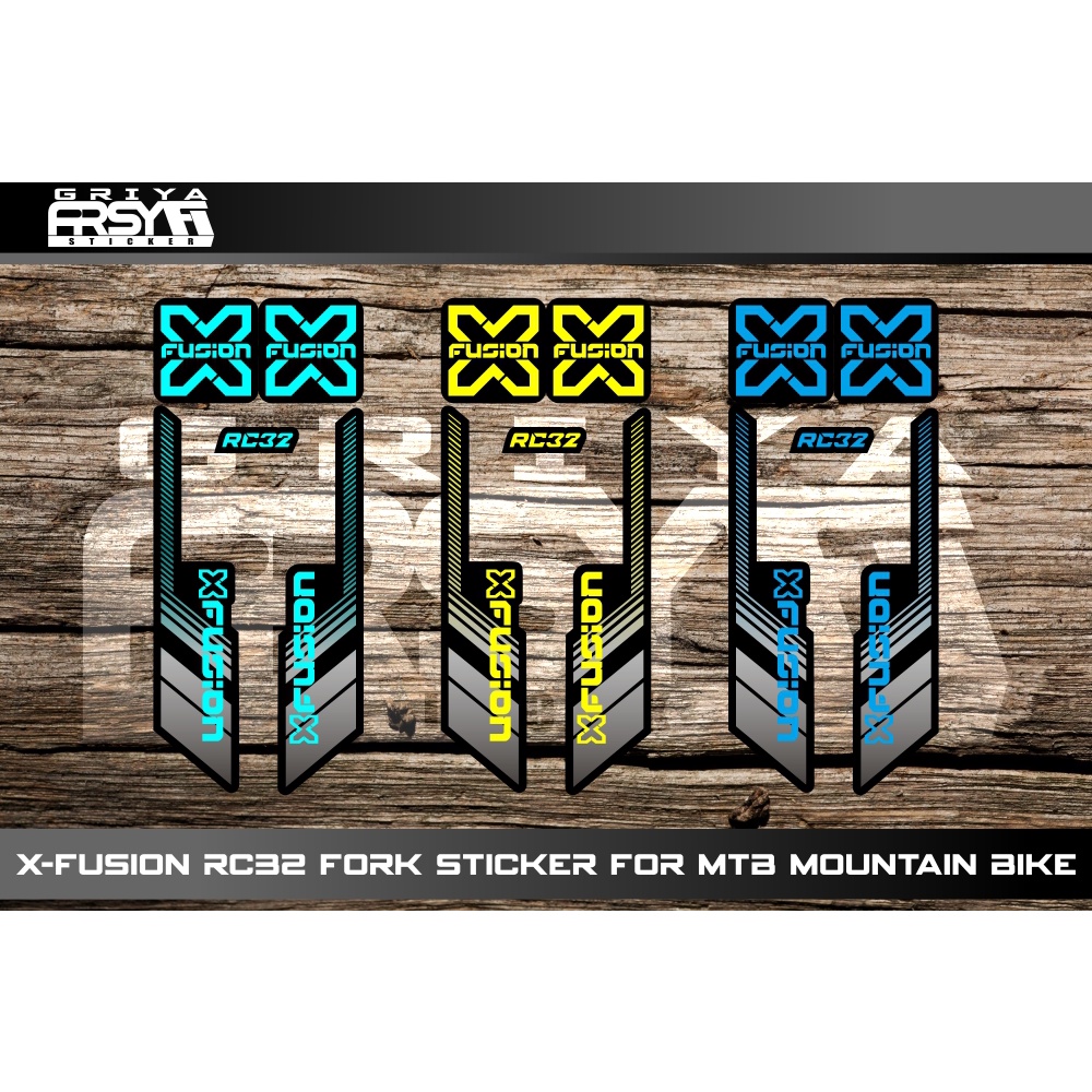 Jual Sticker sepeda stiker Shock X-fusion RC32 Fork seepda MTB Mountain ...