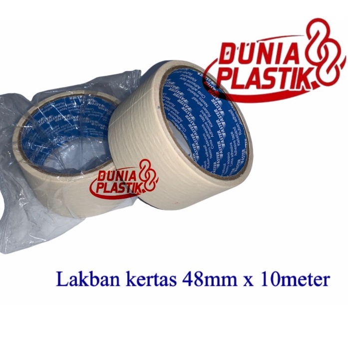 Jual LAKBAN KERTAS perekat solatip lem masking tape paper white putih ...