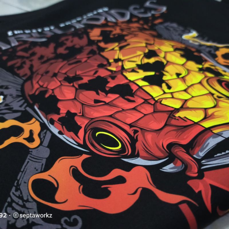 Jual Kaos Ikan Channa Marulioides Cotton Combed 30S Adem Nyaman Sablon ...