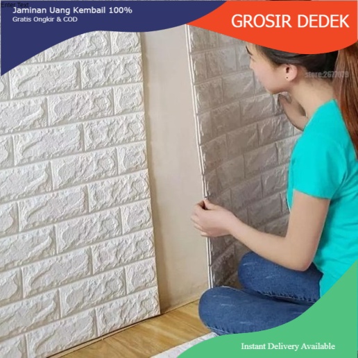 Jual Wallpaper Walpaper Dinding 3D Model Bata 70 x 77 cm 70x77cm HIGH ...